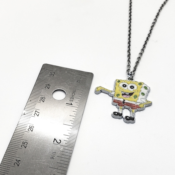 Hand Crafted | Jewelry | Spongebob Square Pants 9s Silver Necklace ...
